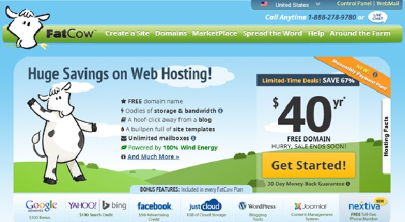 FatCow אחסון אתרים
